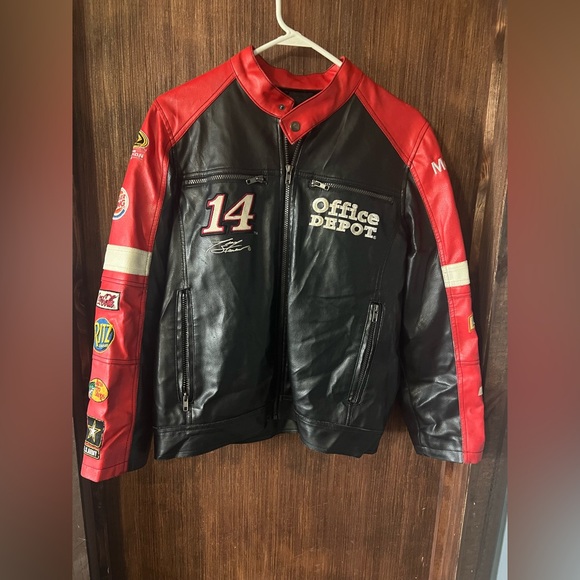 Nascar | Jackets & Coats | Tony Stewart Nascar Faux Leather Racing ...